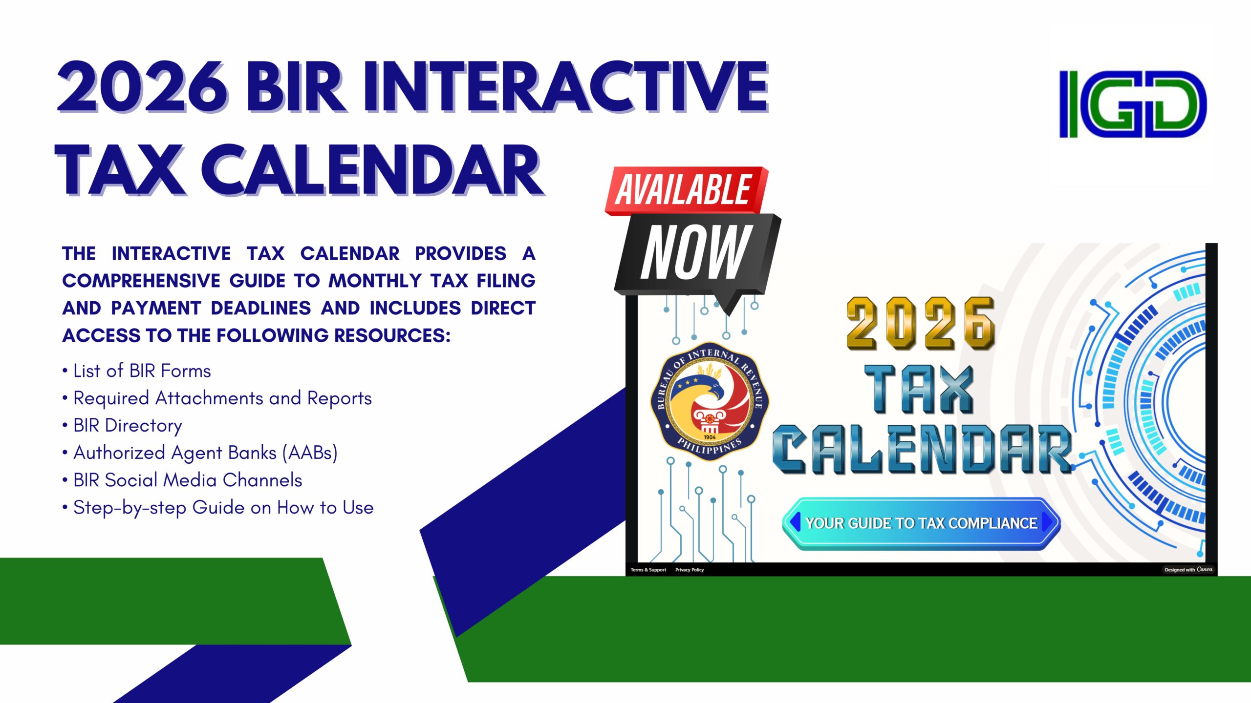 RMC 110-2025 2026 BIR INTERACTIVE TAX CALENDAR - IGD & Associates